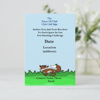 Ham Radio Fox Hunt Invitation (Customize It) | Zazzle