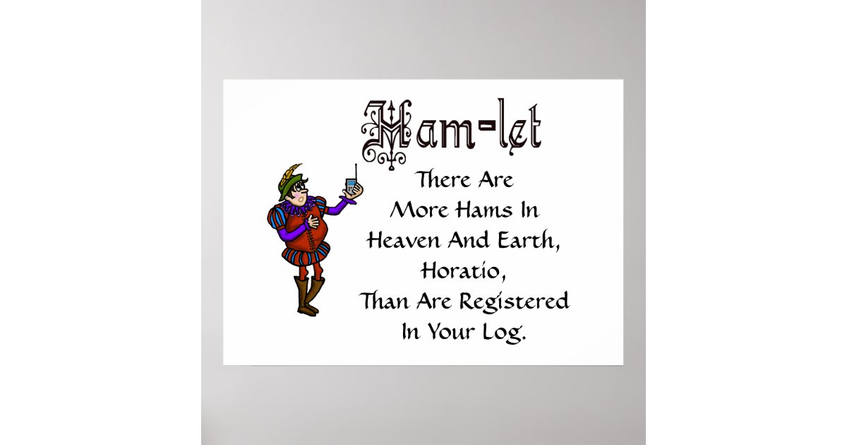 Ham Radio Hamlet Quote Log Book Redone Poster | Zazzle
