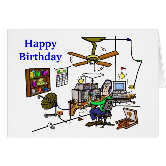 Ham Radio "Man Cave" Birthday Card Customize It! | Zazzle.com