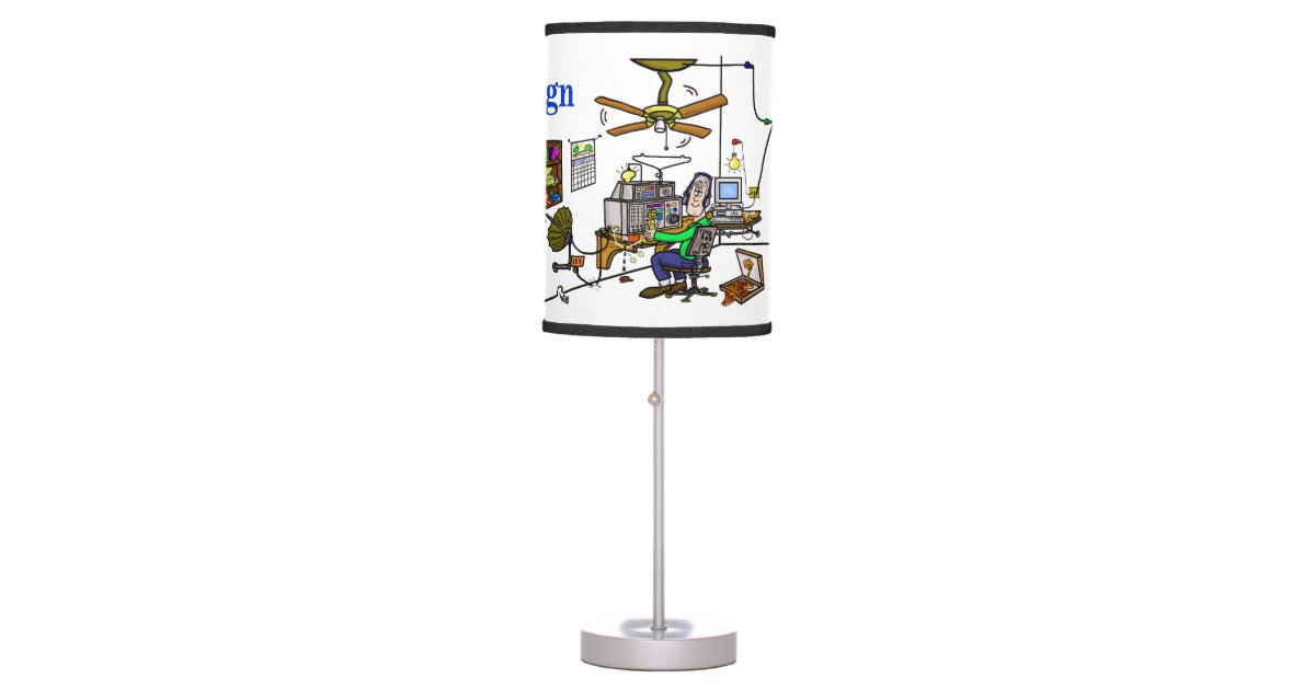 Ham Radio "Man Cave" Table Lamp Customize It! | Zazzle
