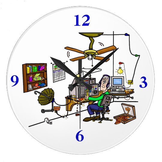 Ham Radio "Man Cave" Wall Clock. Customize It! Large Clock | Zazzle.com