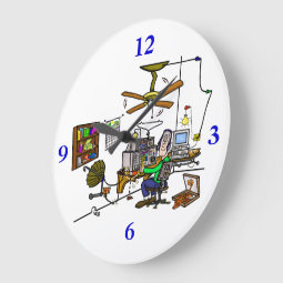 Ham Radio "Man Cave" Wall Clock. Customize It! Large Clock | Zazzle