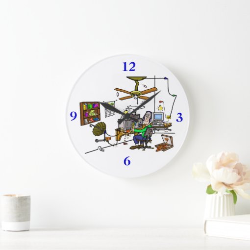 Ham Radio "Man Cave" Wall Clock. Customize It! Large Clock | Zazzle