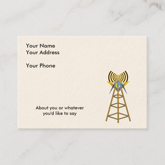 Ham Radio Mason Business Card | Zazzle.com