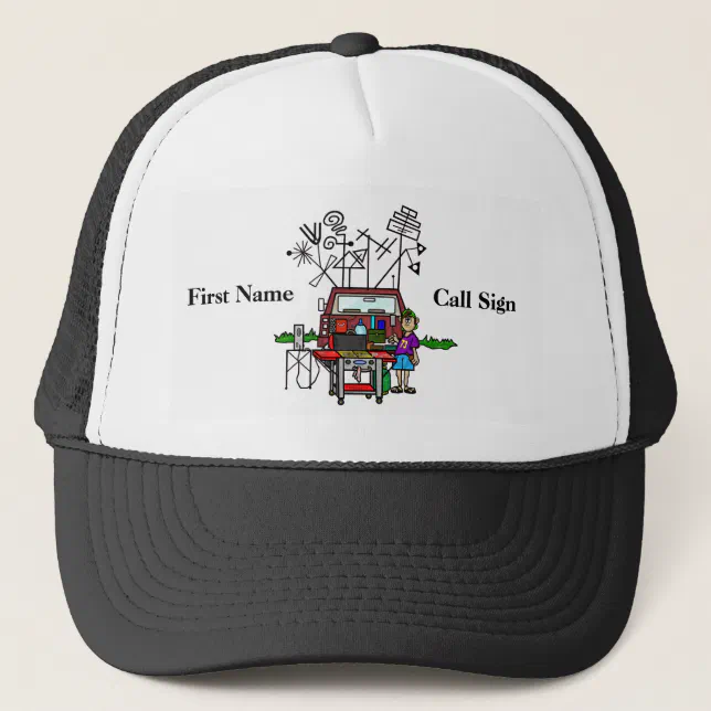Ham Radio Mobile Rig Outdoor BBQ Operator Cap | Zazzle