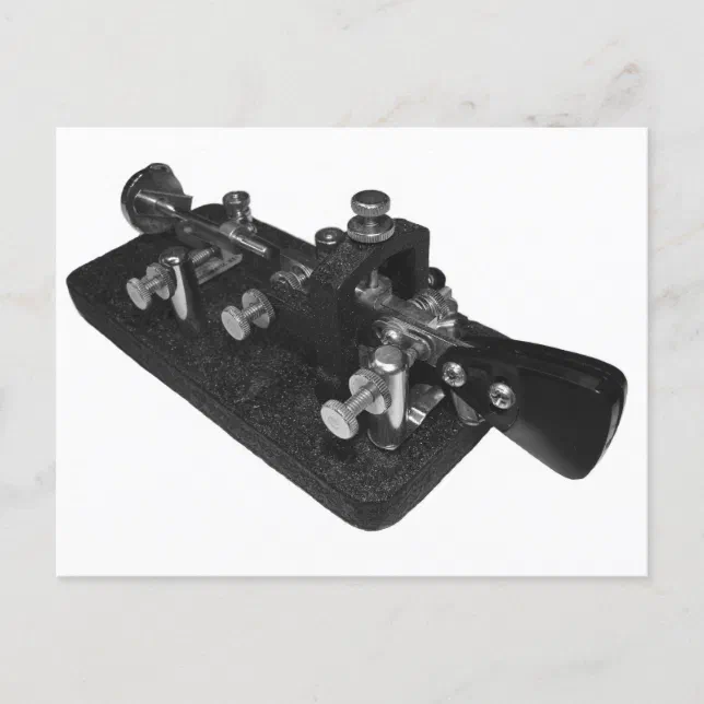 Ham Radio Morse Code Semi-Automatic Key Postcard | Zazzle