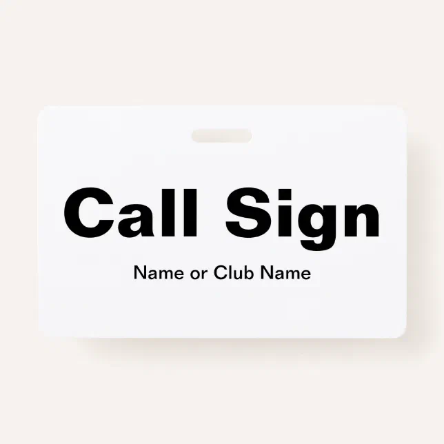 Ham Radio Name Tag Badge | Zazzle