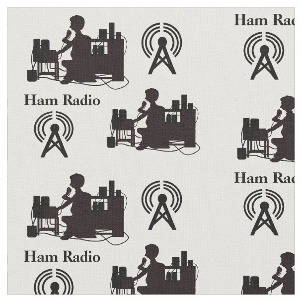 Ham Radio Transmitter Frequency Call Sign Fabric | Zazzle
