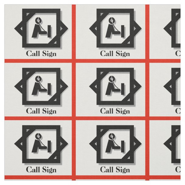 Multiple Call Signs Ham Radio Fabric | Zazzle