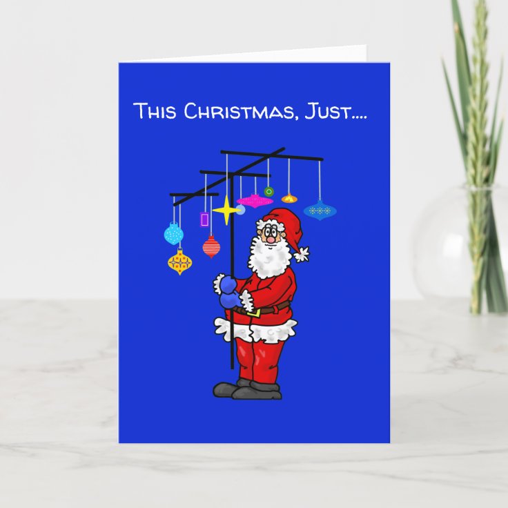 Ham Radio Santa And Antenna Christmas Card | Zazzle