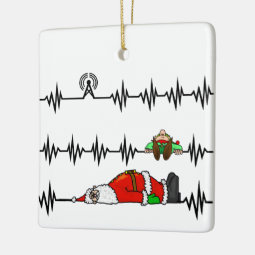 Ham Radio Santa Elf Frequency Christmas Ornament | Zazzle