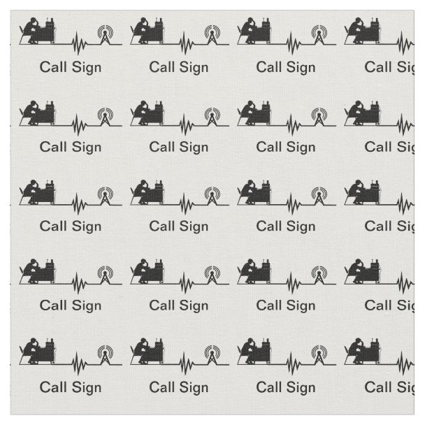 Multiple Call Signs Ham Radio Fabric | Zazzle