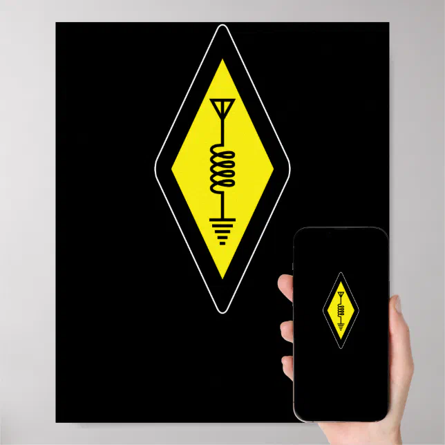 Ham Radio Symbol Poster | Zazzle
