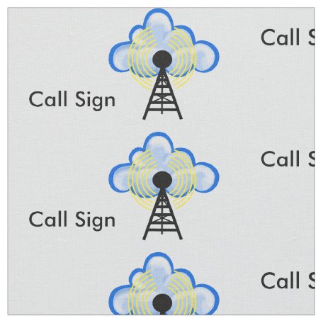 Multiple Call Signs Ham Radio Fabric | Zazzle