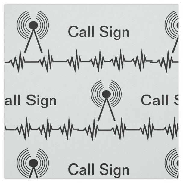 Multiple Call Signs Ham Radio Fabric | Zazzle