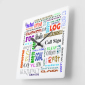 Ham Radio Word Collage Wall Clock Customize It! | Zazzle