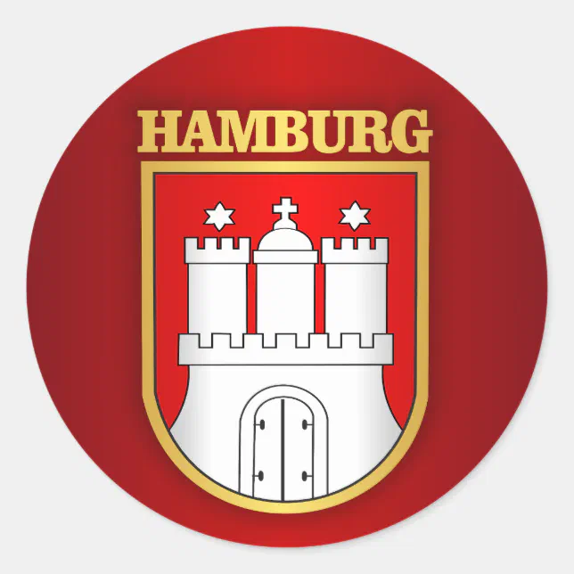 Hamburg COA Classic Round Sticker | Zazzle