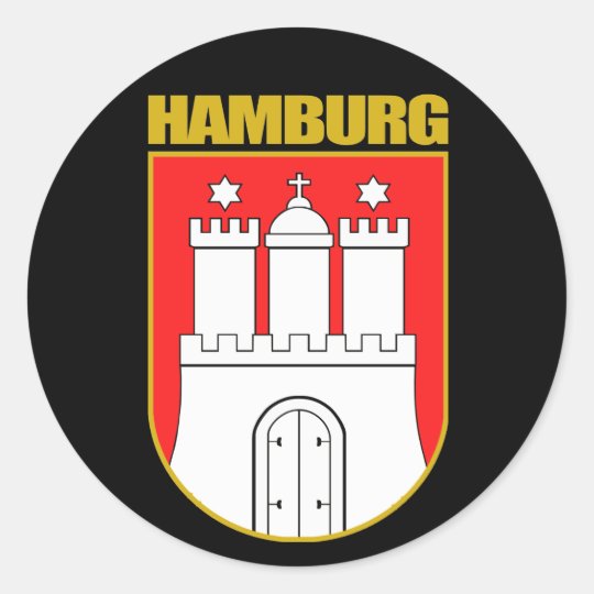Hamburg COA Classic Round Sticker | Zazzle.com