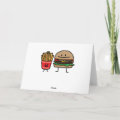 Hamburger and Fries fast food bun junk fried hot Thank You Card | Zazzle