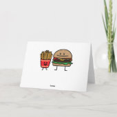 Hamburger and Fries fast food bun junk fried hot Thank You Card | Zazzle