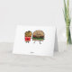 Hamburger and Fries fast food bun junk fried hot Thank You Card | Zazzle