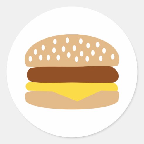 Burger Stickers | Zazzle