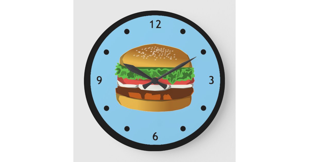 Hamburger Clock | Zazzle