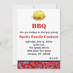 Hamburger Cookout Invitation | Zazzle