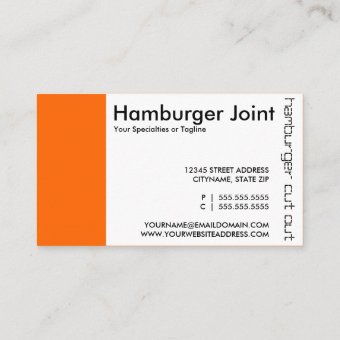 hamburger cut out punch cards | Zazzle
