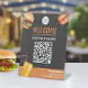 Hamburger Hot Dog Food Scan For Menu QR Code Pedestal Sign | Zazzle