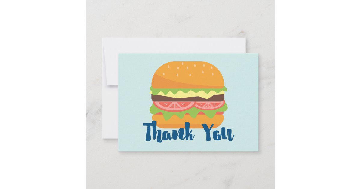 Hamburger Illustration Thank You | Zazzle.com