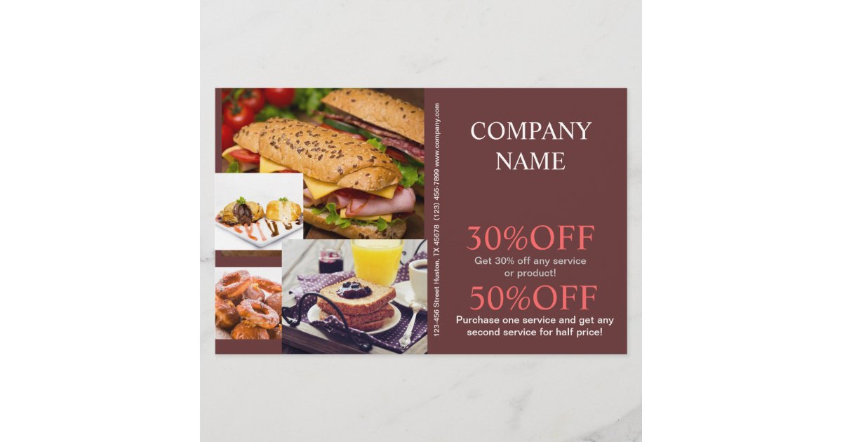 hamburger sandwich private chef catering flyer | Zazzle