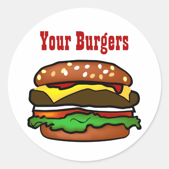 Hamburger Sticker | Zazzle.com