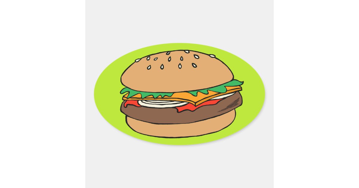 Hamburger sticker | Zazzle