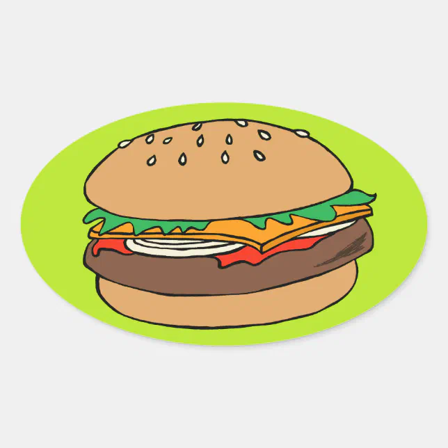 Hamburger sticker | Zazzle
