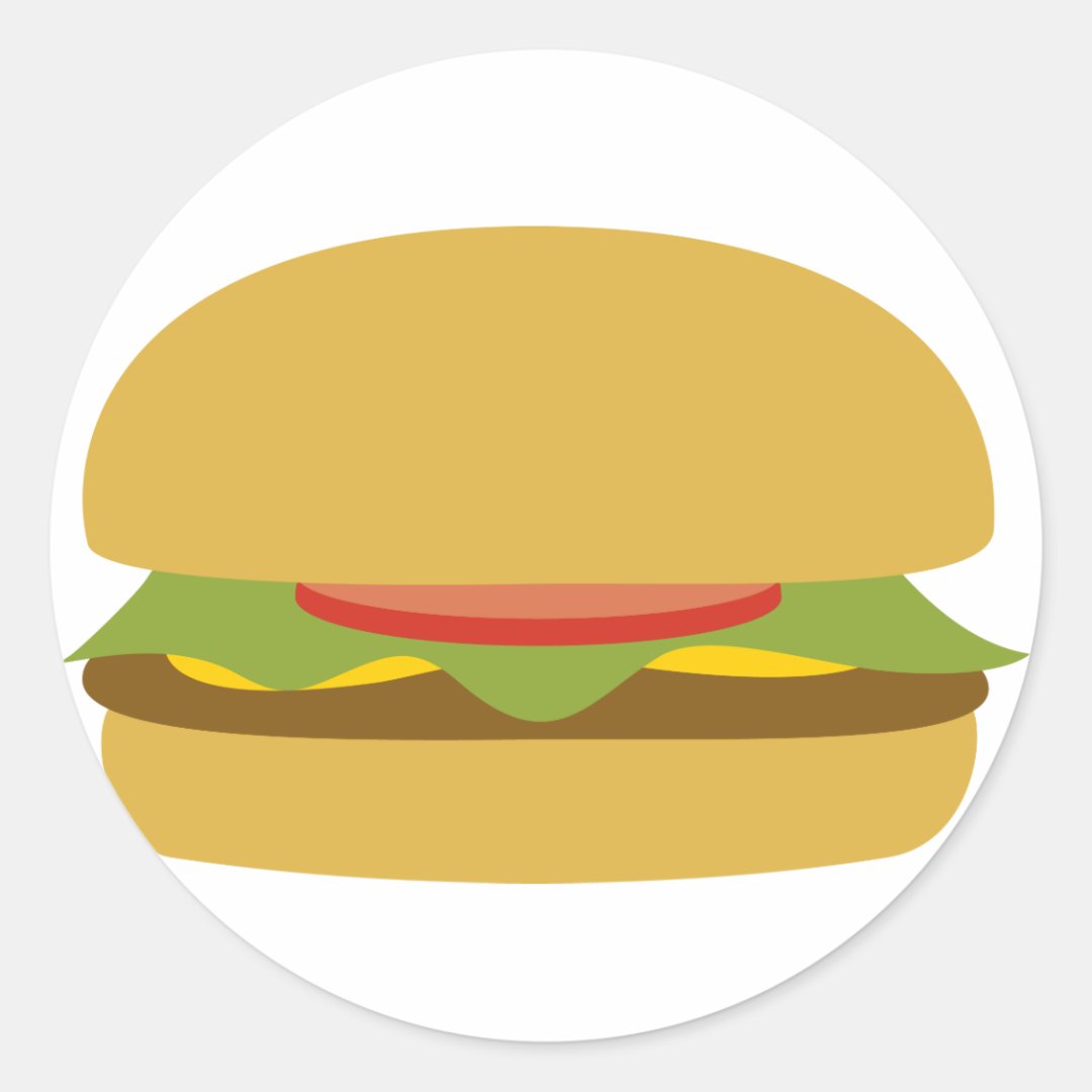Hamburger Sticker | Zazzle