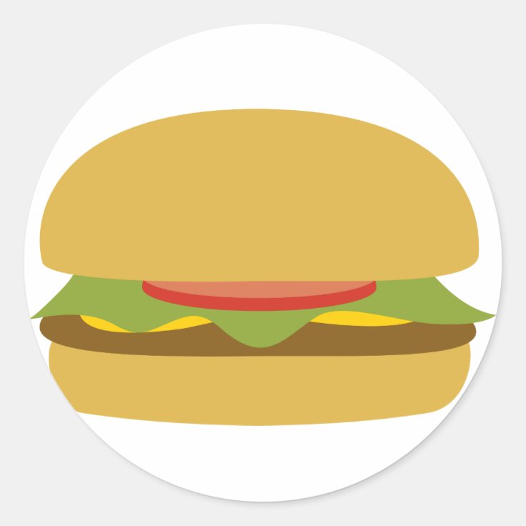 Hamburger Sticker | Zazzle