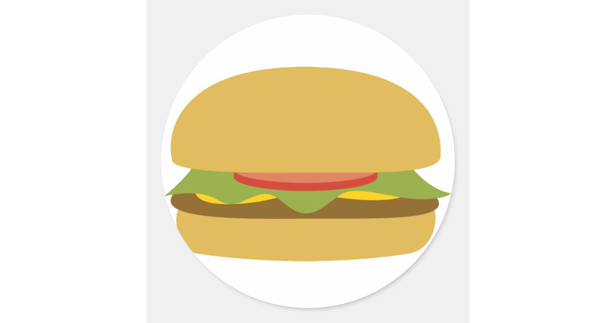 Hamburger Sticker | Zazzle