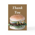 Hamburger Thank You Greeting Card | Zazzle