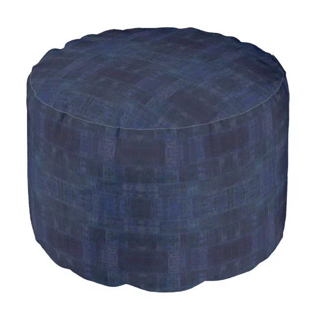 HAMbWG Pouf Chair - Dark Distressed Royal Blue | Zazzle