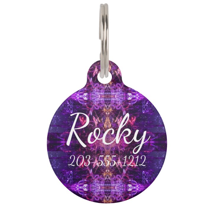 HAMbyWG - Dog Name Tag - Purple Amethyst Color | Zazzle.com