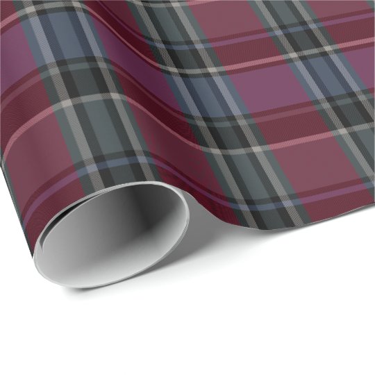 HAMbyWG - Gift Wrap - 30x6 Maroon/Steel Plaid | Zazzle.com
