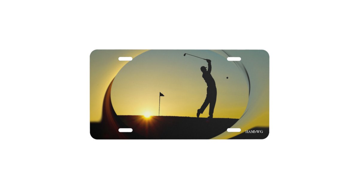 HAMbyWG - Vanity License Plate - Golfer | Zazzle