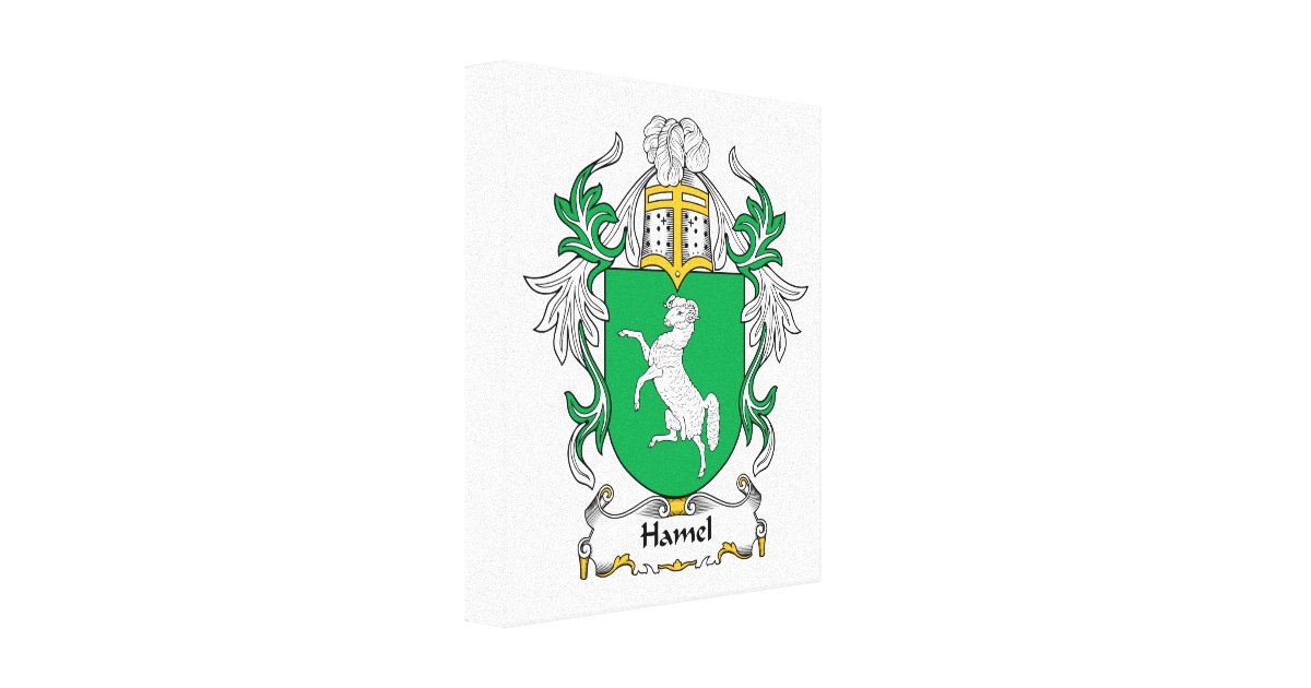Hamel Family Crest Canvas Print | Zazzle