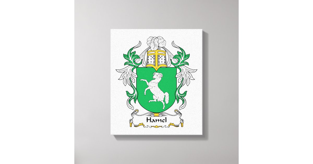 Hamel Family Crest Canvas Print | Zazzle