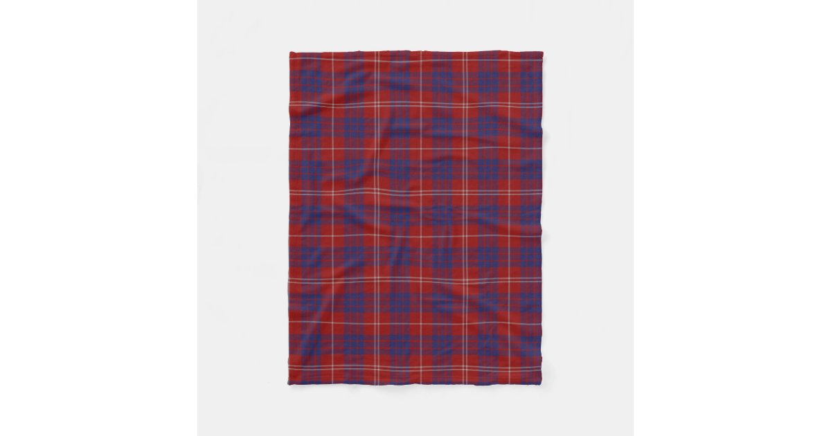 Hamilton Clan Tartan Plaid Fleece Blanket | Zazzle