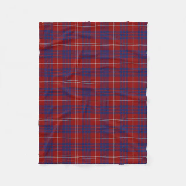Hamilton Clan Tartan Plaid Fleece Blanket | Zazzle