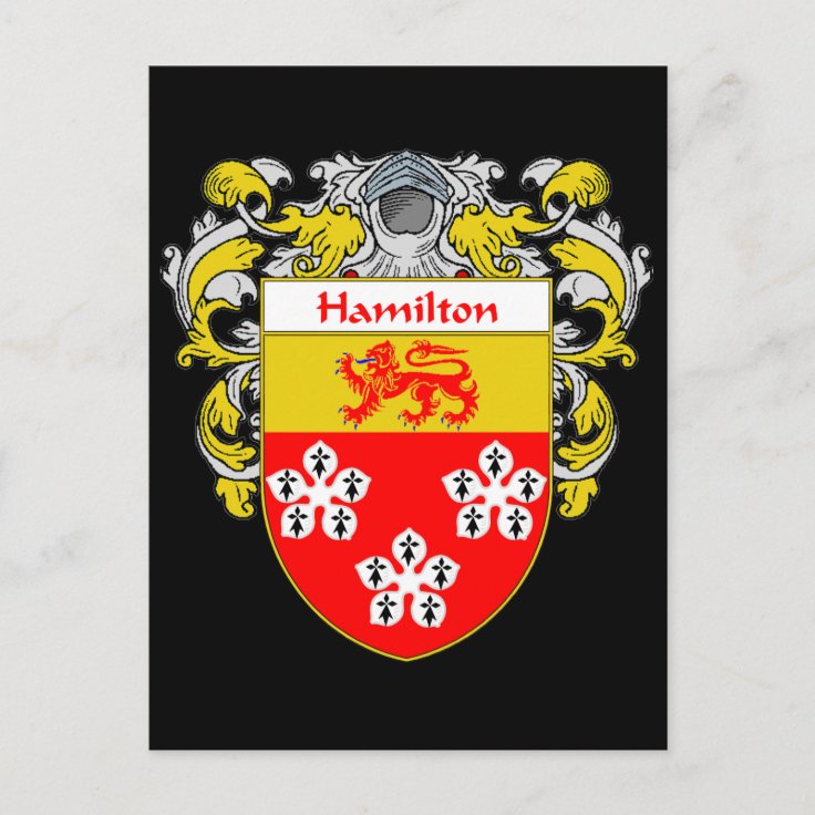 Hamilton Coat of Arms (Mantled) Postcard | Zazzle