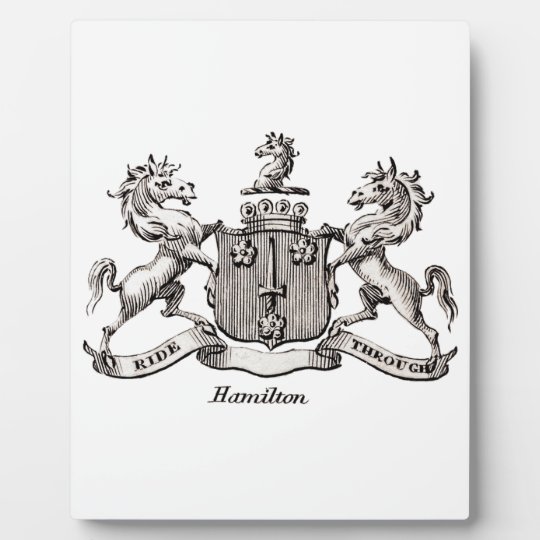 HAMILTON FAMILY CREST PLAQUE | Zazzle.com