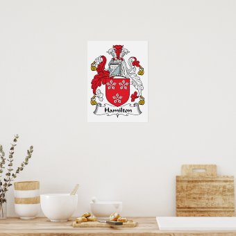 Hamilton Family Crest Poster | Zazzle